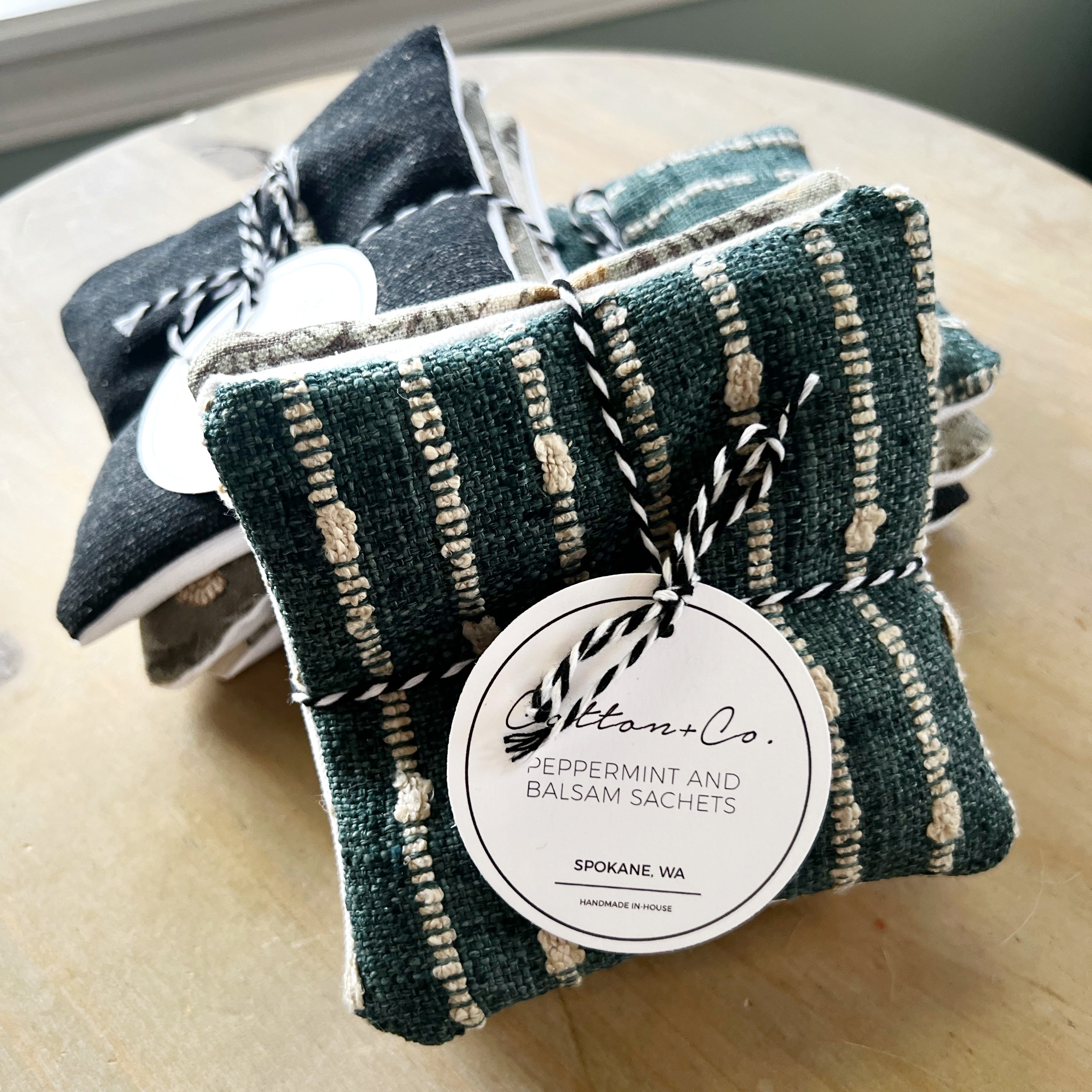 Peppermint and balsam sachet stack – Cotton+Co. Spokane